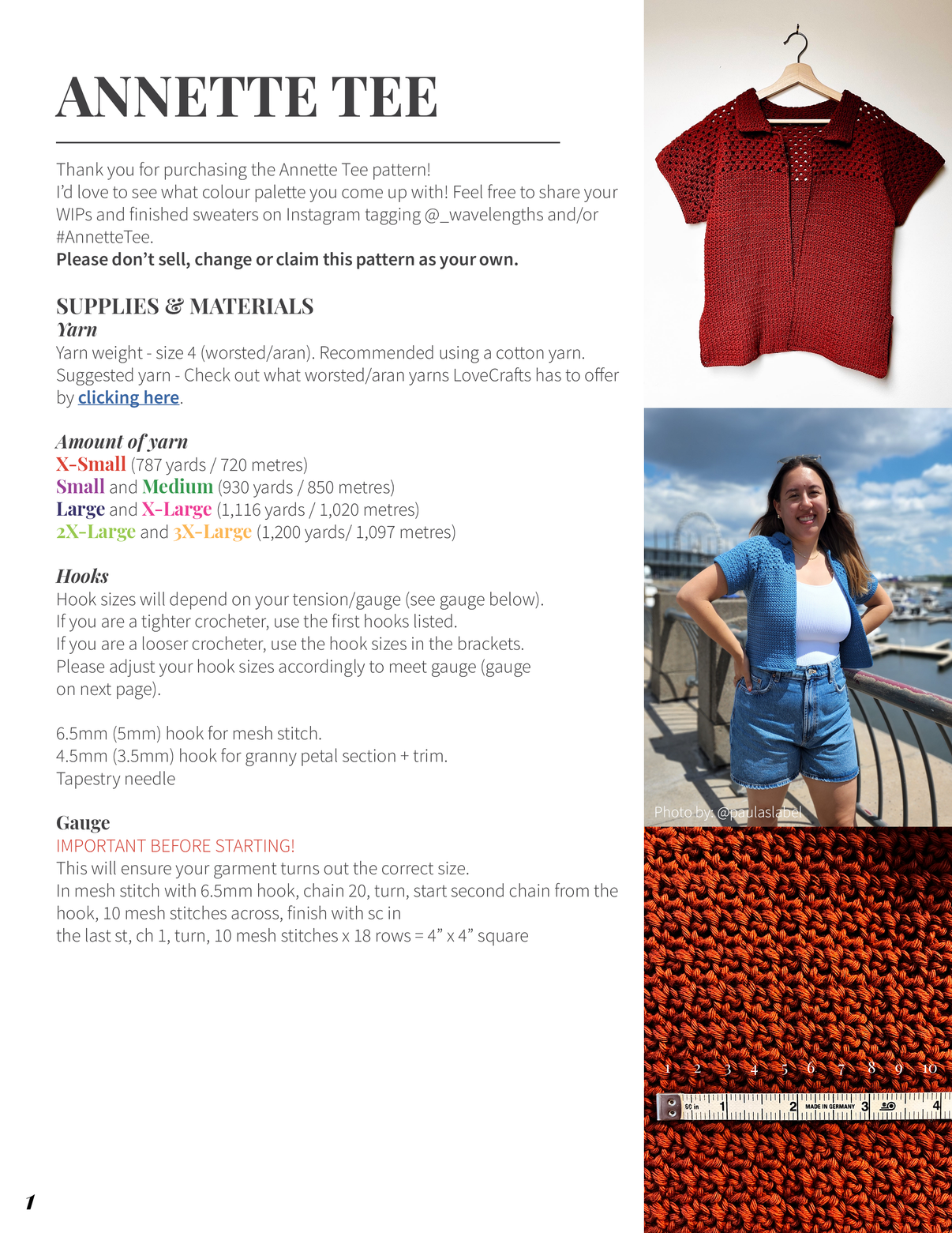 Annette Tee Pattern – shopwavelengths